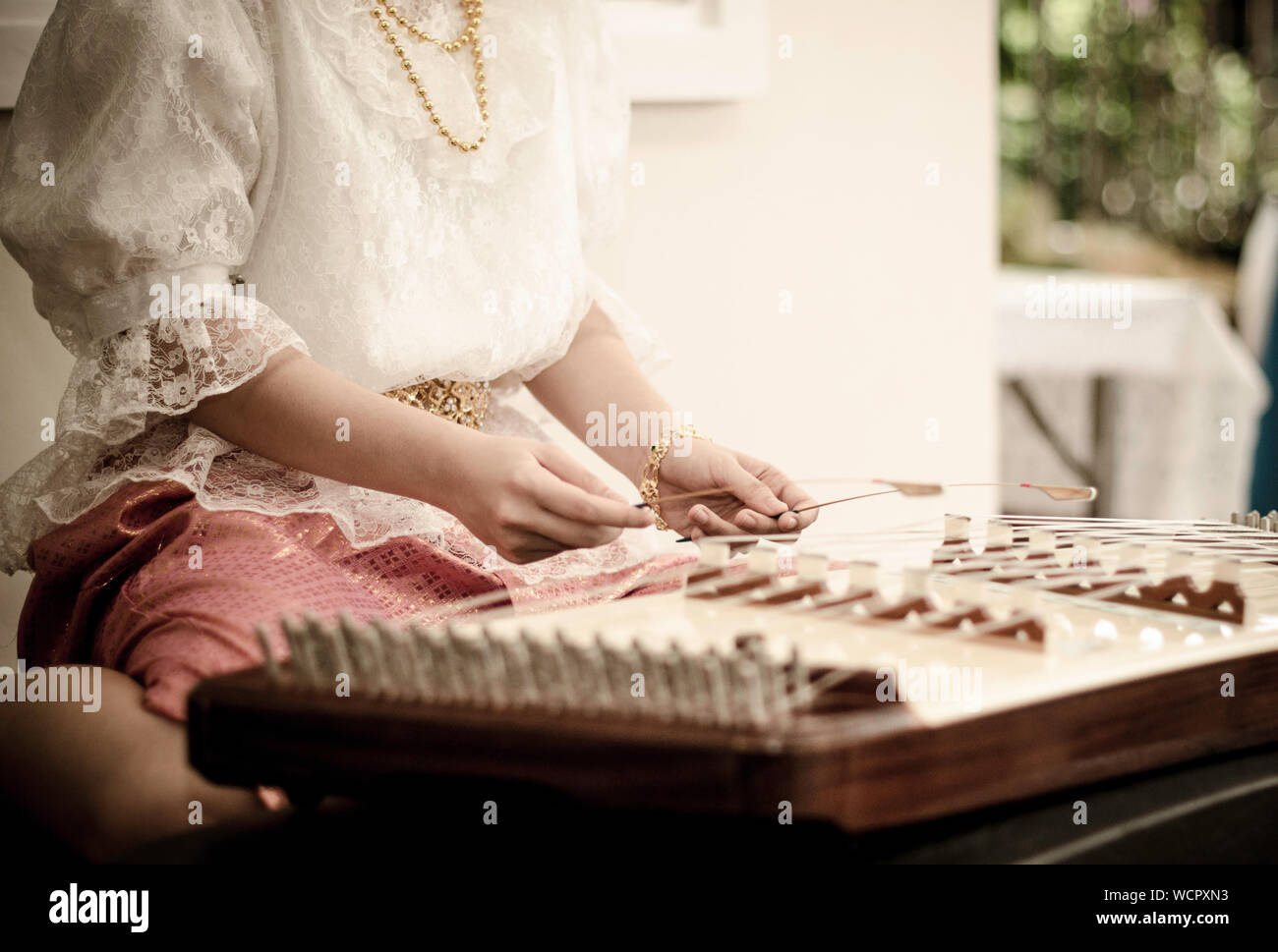 Woman playing dulcimer hi-res stock photography and images - Alamy