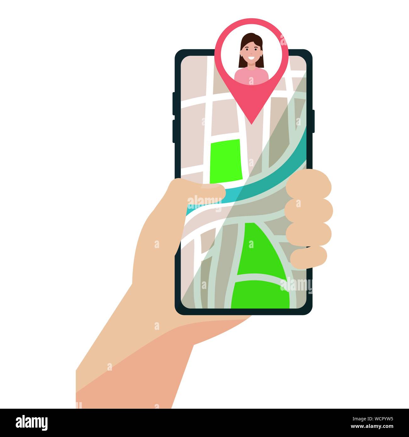 Gps mark and smartphone vector design Stock Vector Image & Art - Alamy