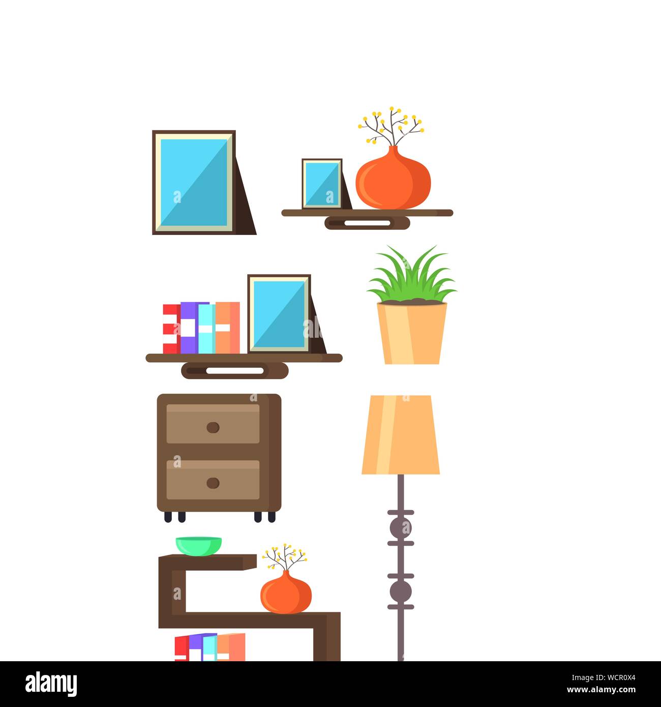 Living room objects vector design Stock Vector Image & Art - Alamy