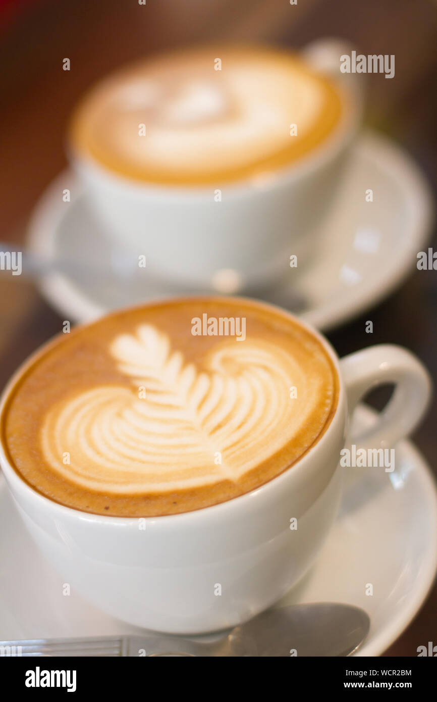 Two cappuccino cups hi-res stock photography and images - Alamy
