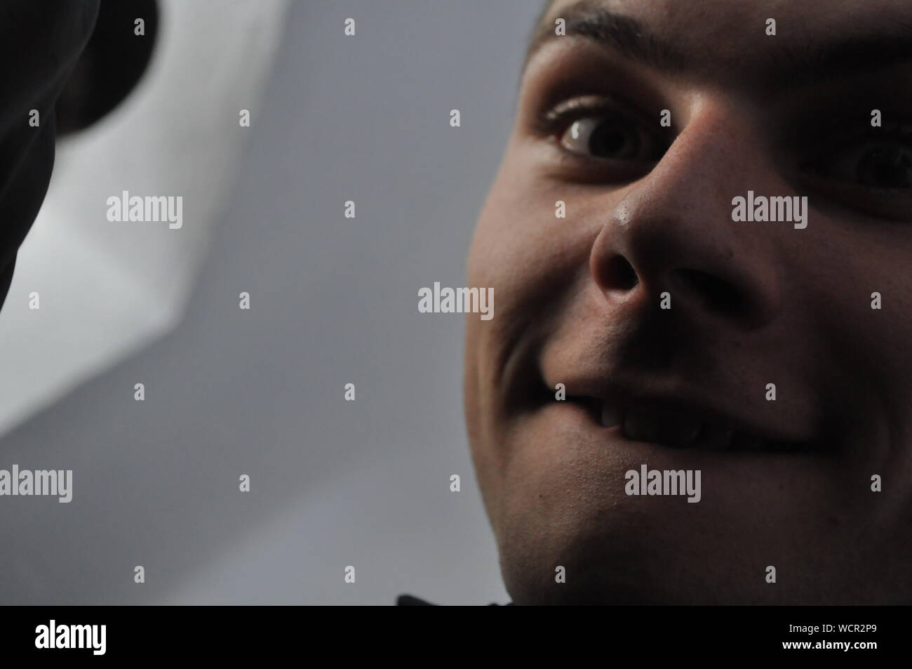 Biting lip hi-res stock photography and images - Alamy