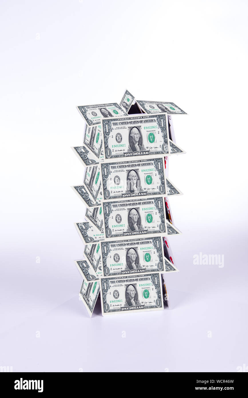 Stack of one dollar bills hi-res stock photography and images - Alamy