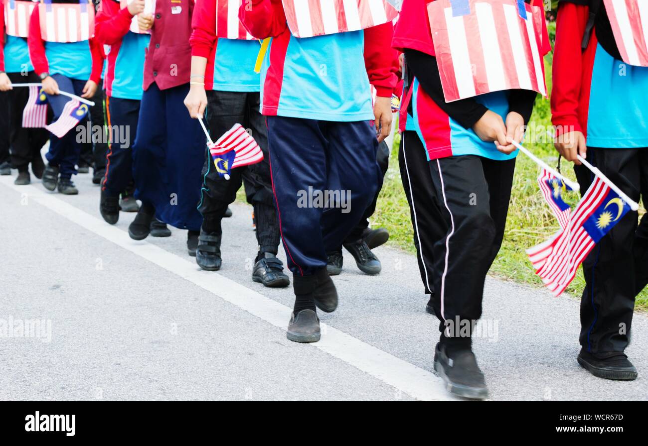 Flag marching band hi-res stock photography and images - Alamy