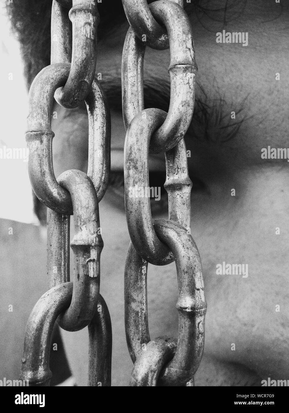 Man with chains hi-res stock photography and images - Alamy
