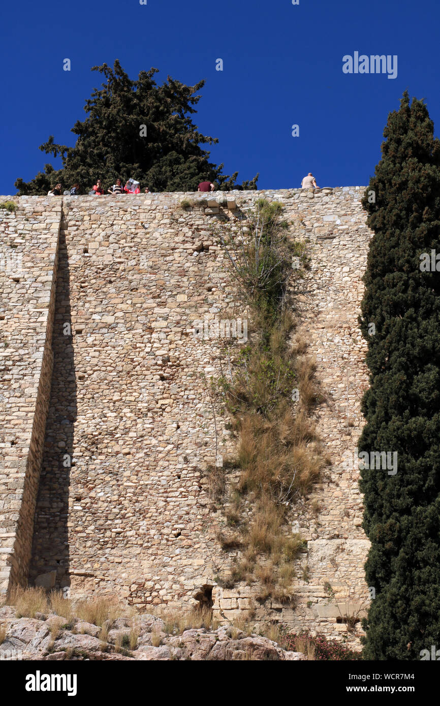 Walls of Acropolis of Athens Stock Photo - Alamy