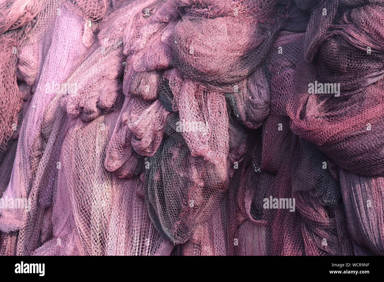 Marine networks Fishing equipment or rigging as texture background with ...