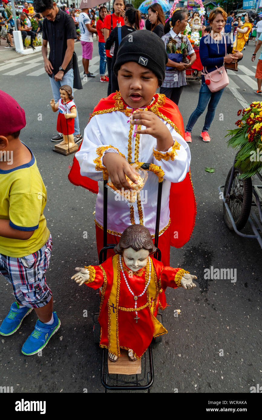 The Fluvial Procession, Dinagyang Festival, Iloilo City, Panay Island ...