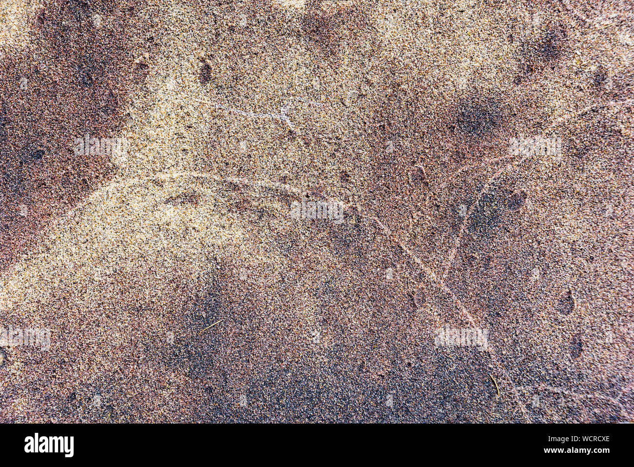 closeup of wet colorfull sand pattern of a beach Stock Photo - Alamy