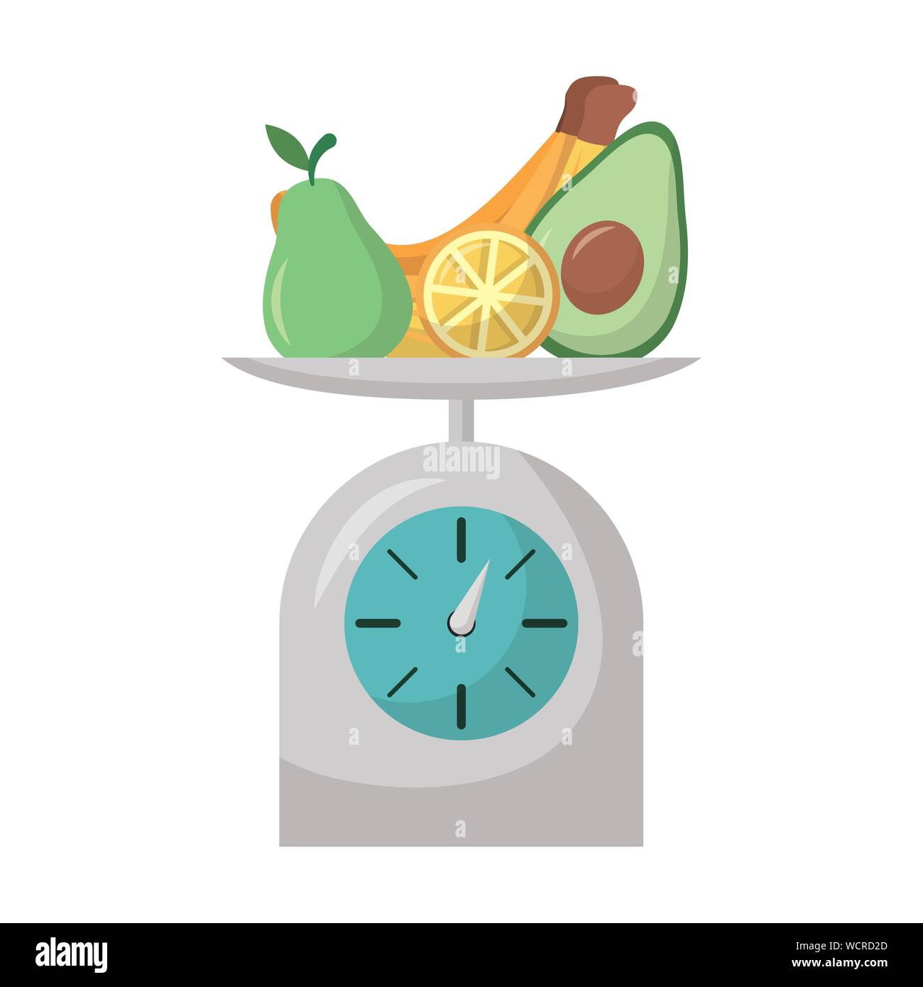 Isolated fruits in scale vector design Stock Vector Image & Art - Alamy