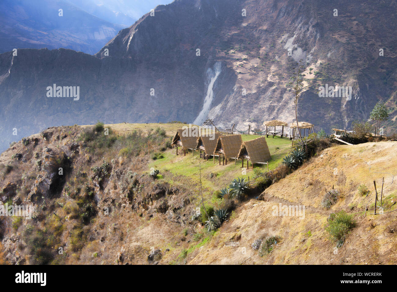 Cute thatched A frame huts on the Choquequirao trek, the "other Machu ...
