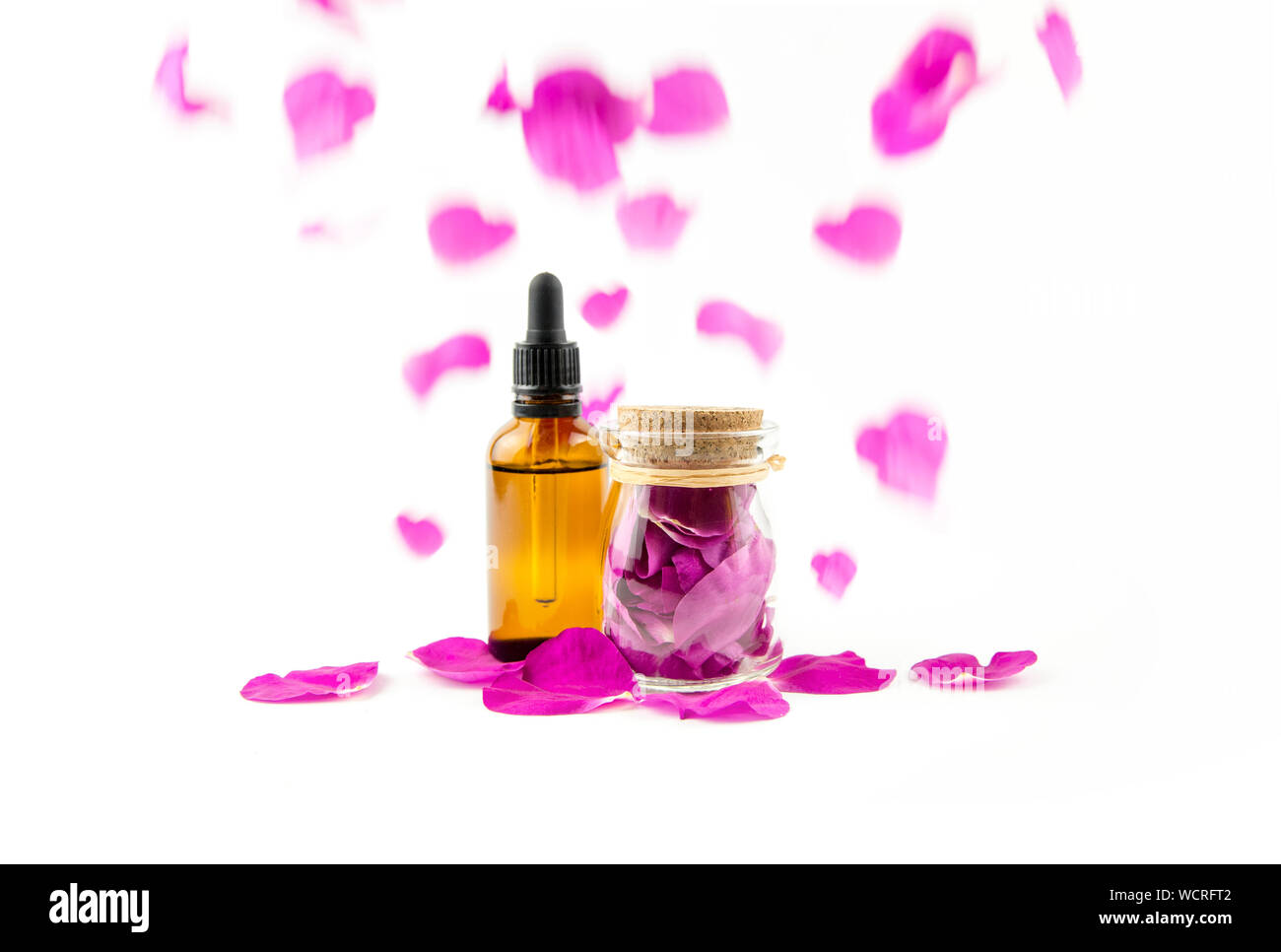 Organic rose oil in Cut Out Stock Images & Pictures - Alamy
