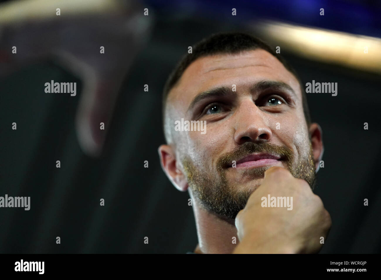 Vasiliy Lomachenko during the public workout at York Hall, London Stock ...