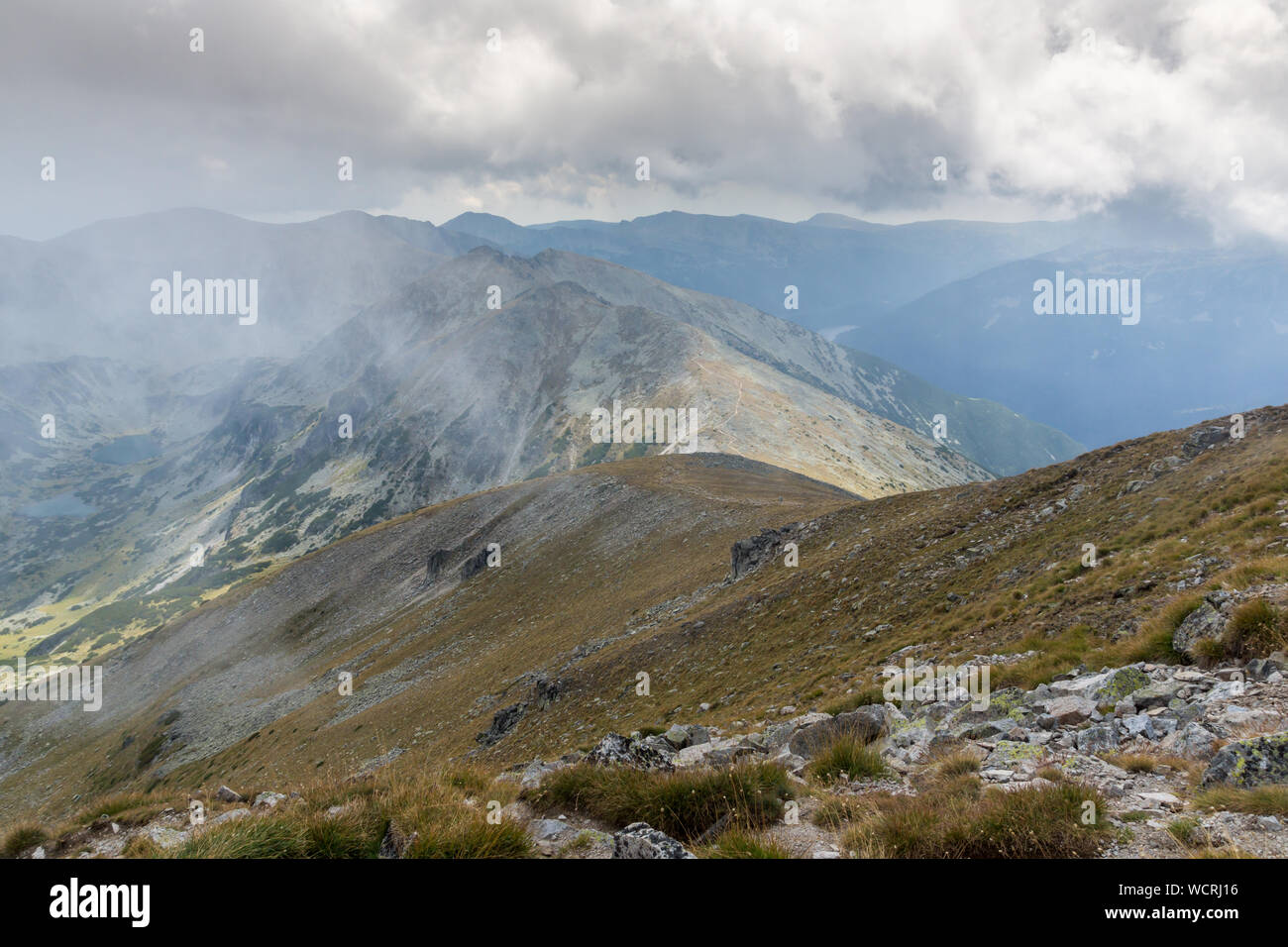 Amazing Landscape from Musala peak, Rila mountain, Bulgaria Stock Photo ...