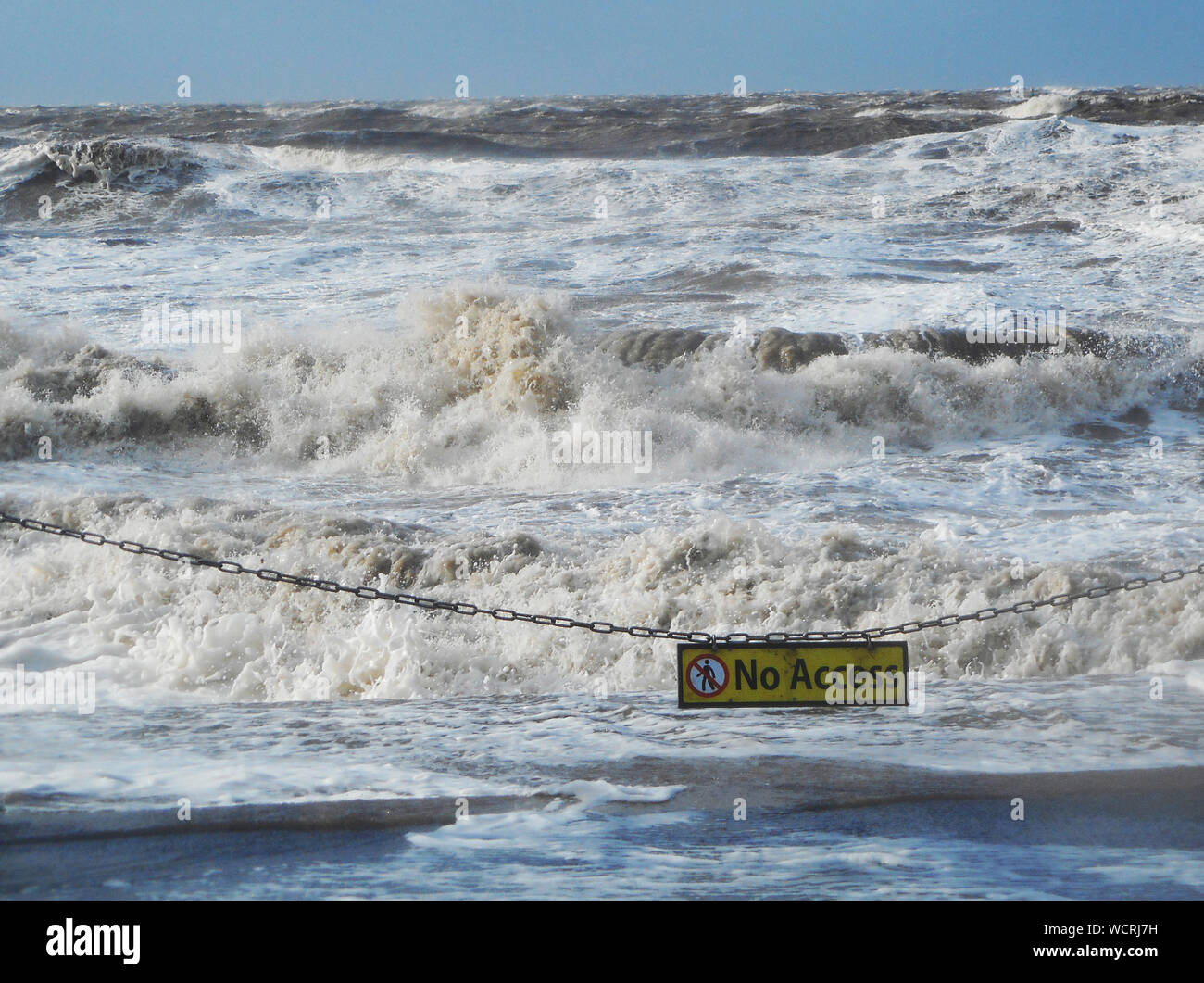 Do Not Enter Sign At Beach Stock Photo - Alamy