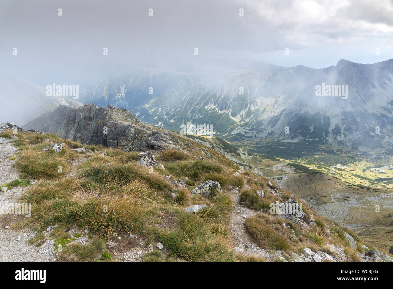 Amazing Landscape from Musala peak, Rila mountain, Bulgaria Stock Photo ...