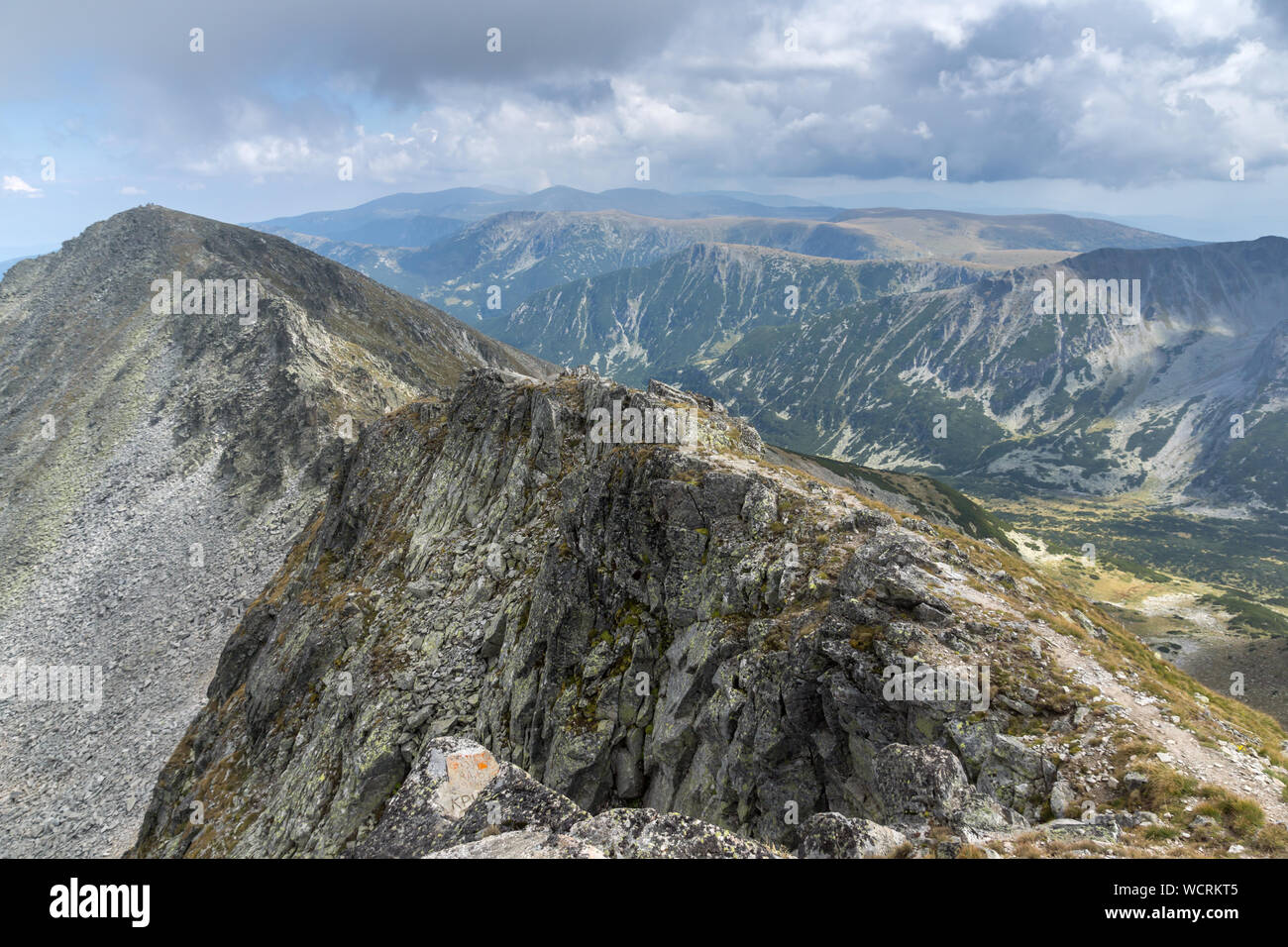 Amazing Landscape from Musala peak, Rila mountain, Bulgaria Stock Photo ...