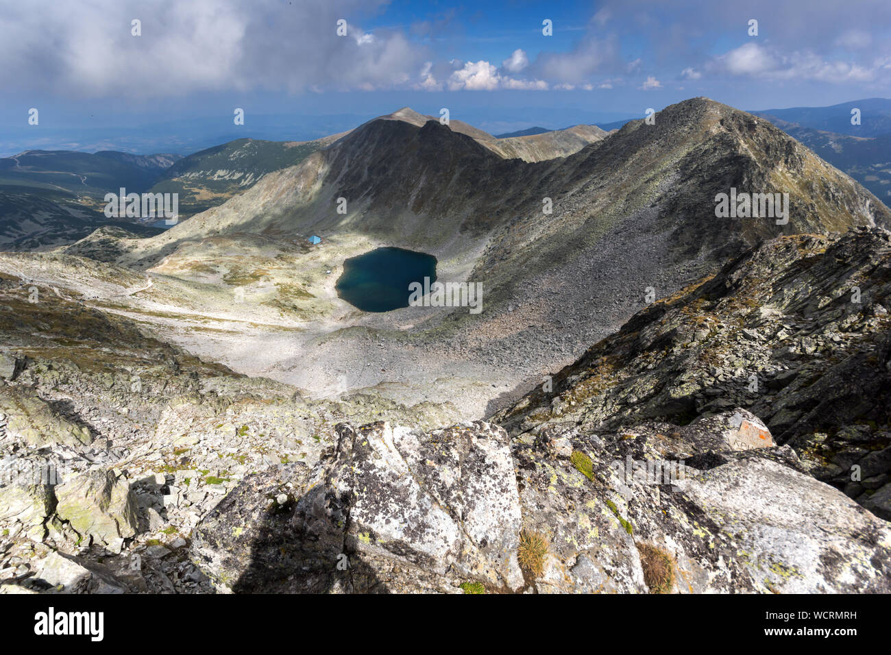 Amazing Landscape from Musala peak, Rila mountain, Bulgaria Stock Photo ...