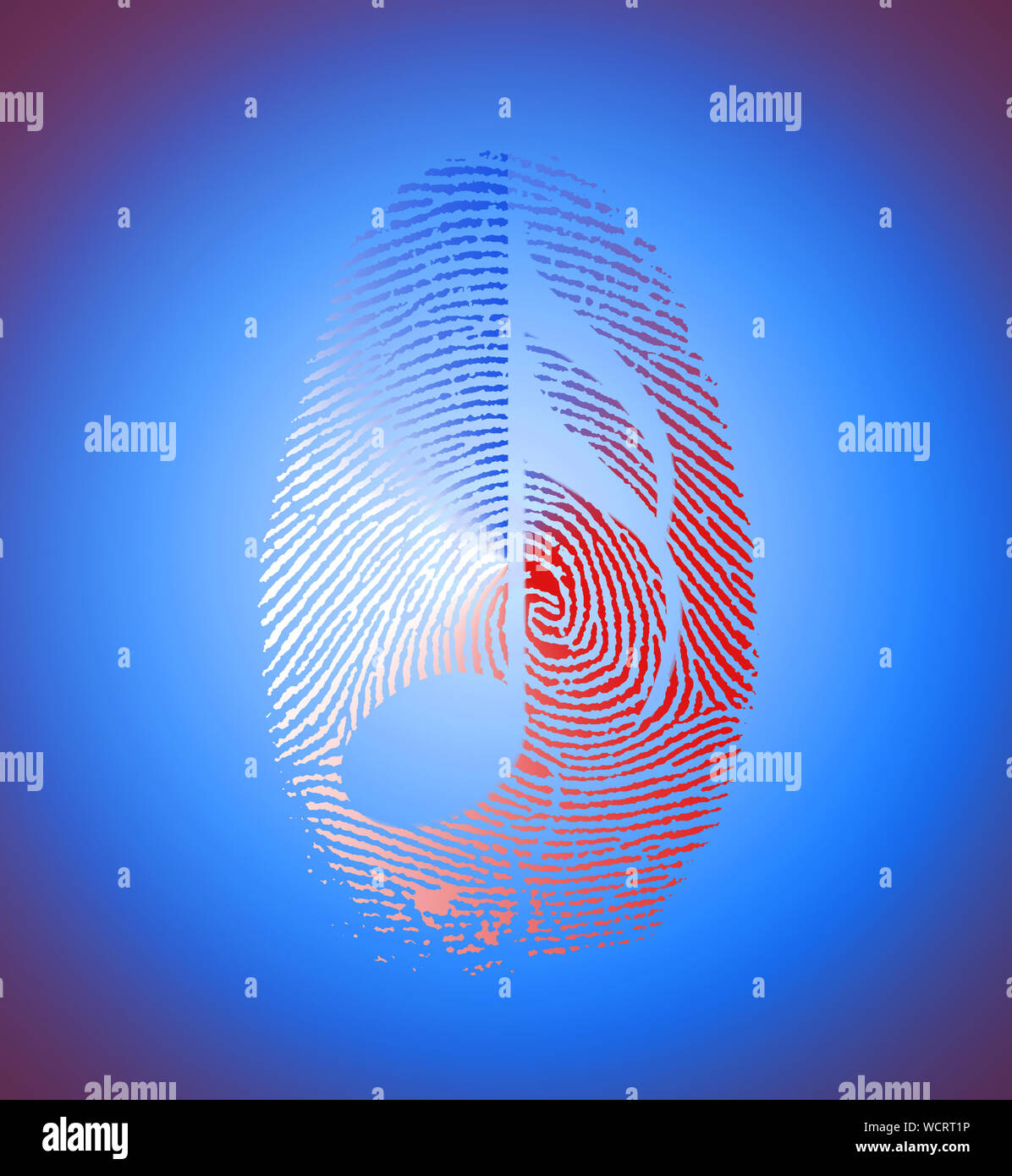 Music Note Silhouette in Fingerprint Stock Photo - Alamy