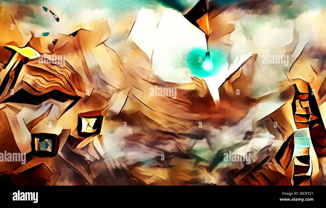 Modern digital painting. Abstract Imagination Stock Photo - Alamy