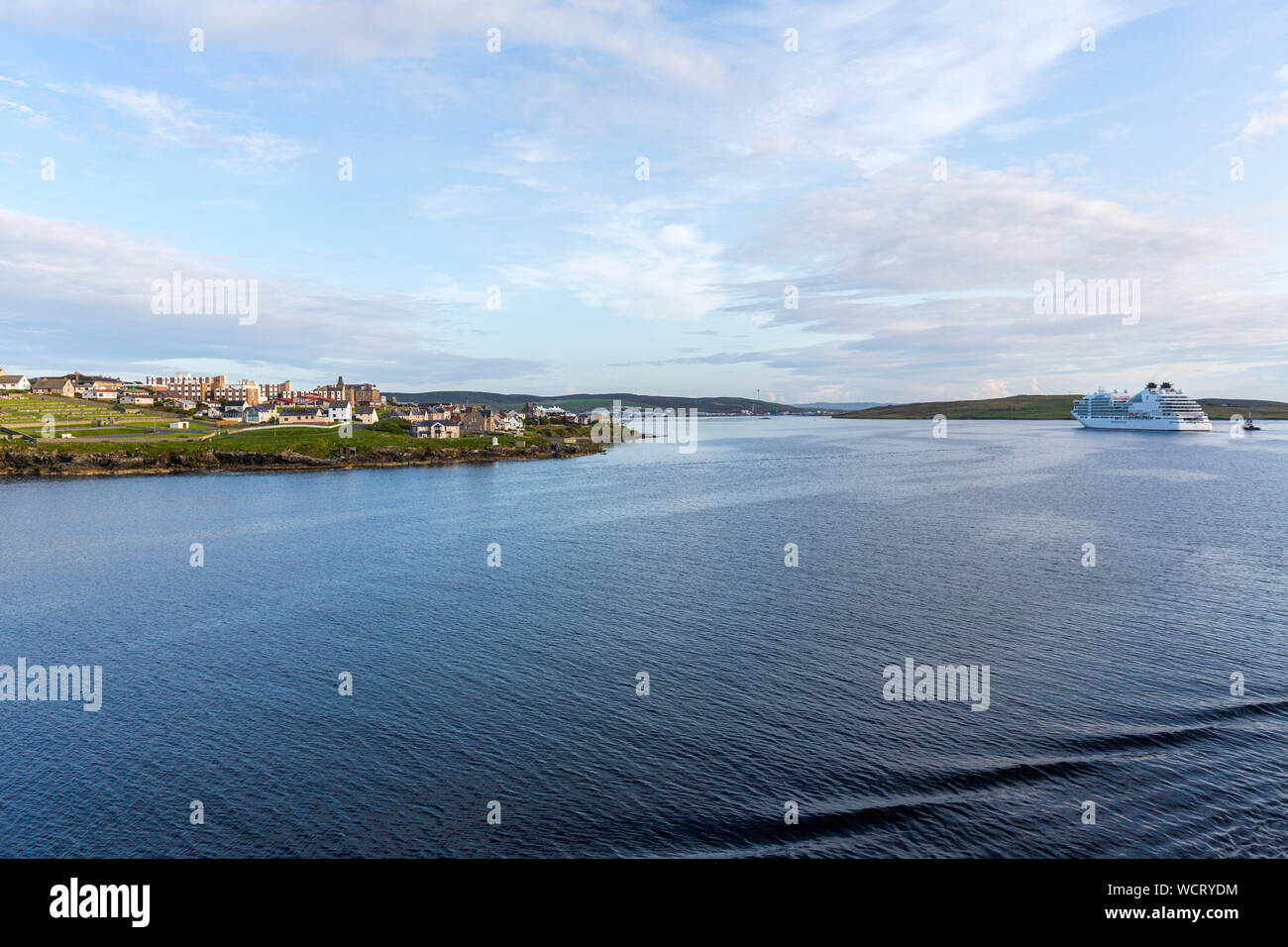 Lerwick from, MV Hrossey ferry NorthLink Ferries, Shetland, Scotland ...