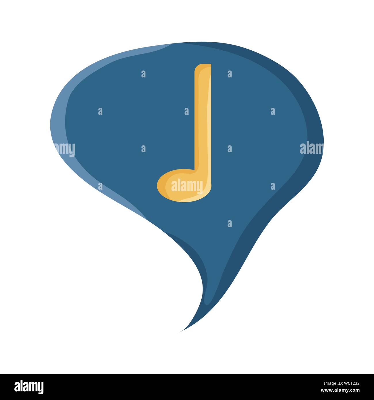 speech bubble with music note symbol vector illustration design Stock ...