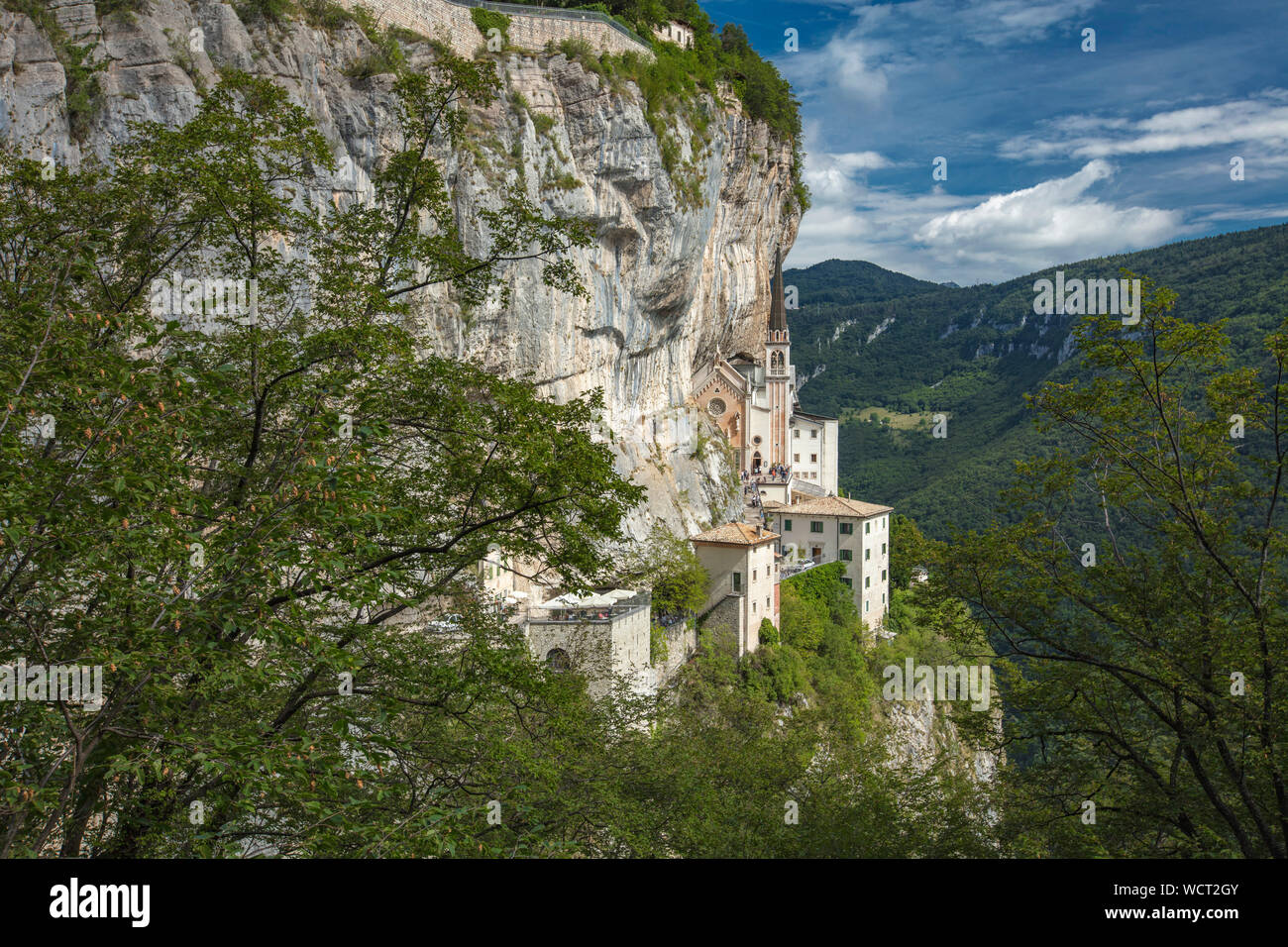 Spiazzi, Italy, Europe, August 2019, The Sanctuary of Madonna della ...