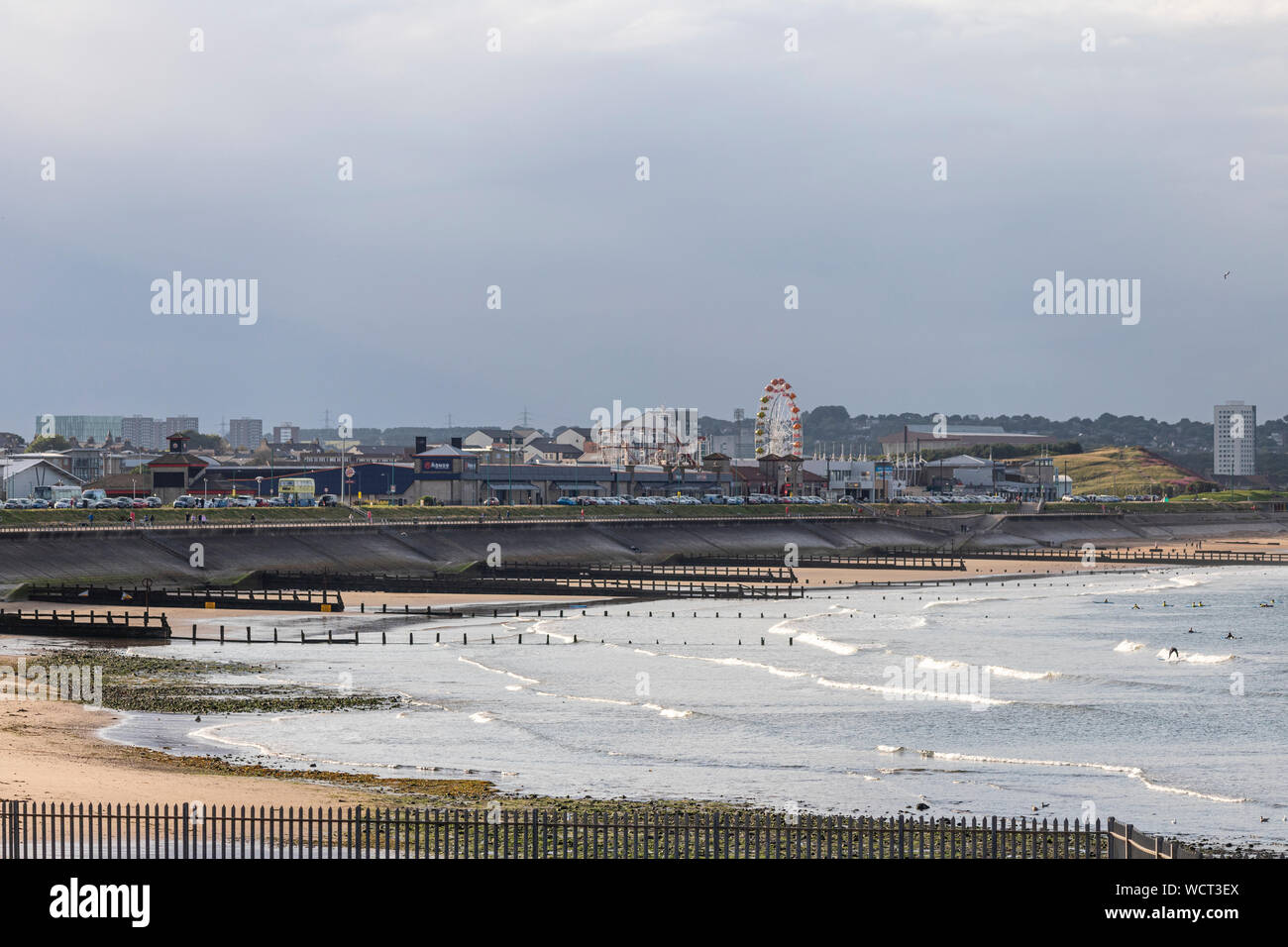 Surfing in the Aberdeen beach, Aberdeen, Scotland, UK Stock Photo - Alamy