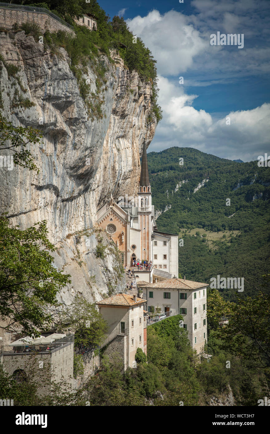 Spiazzi, Italy, Europe, August 2019, The Sanctuary of Madonna della ...