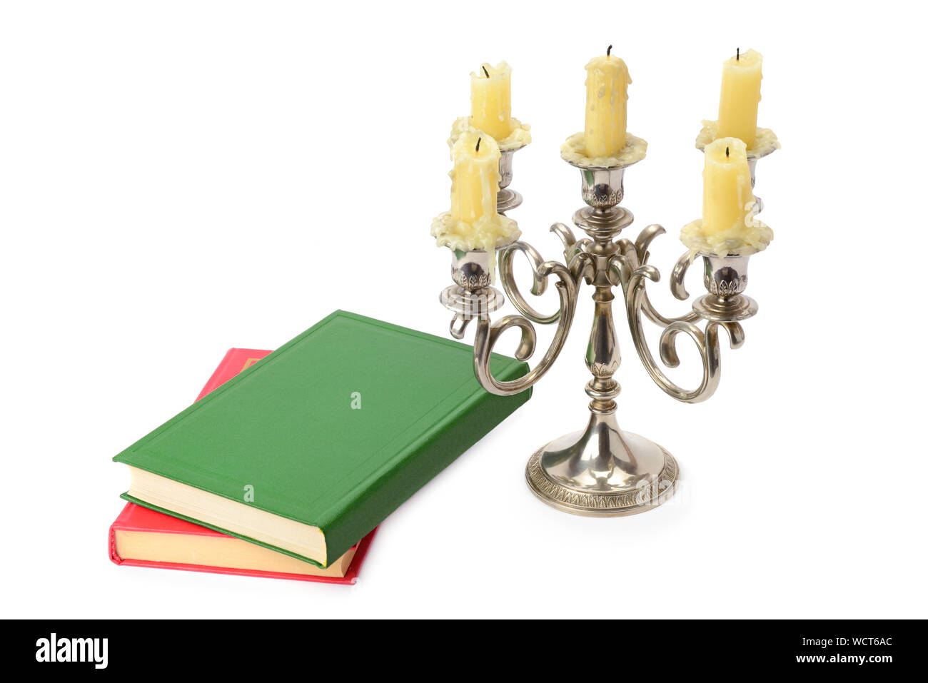 Books candles Cut Out Stock Images & Pictures - Alamy