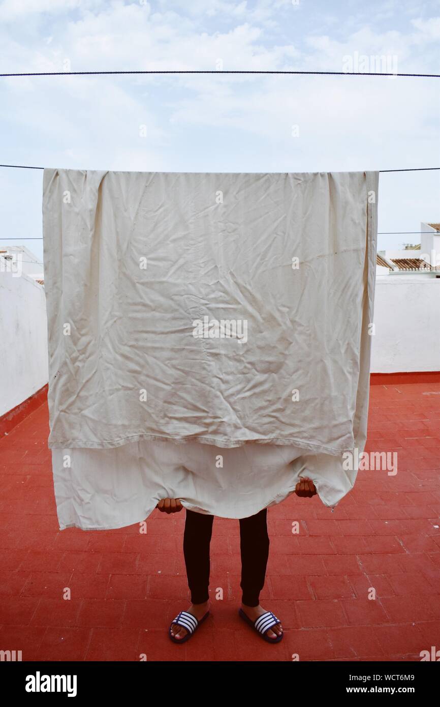 Clothes For Drying On Terrace High Resolution Stock Photography and ...