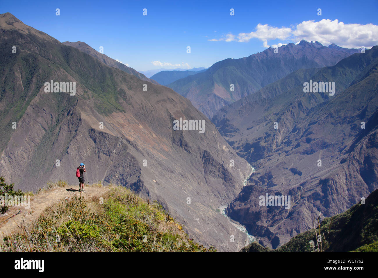 Trekking into the Apurimac Canyon on the Choquequirao trek, the "other ...