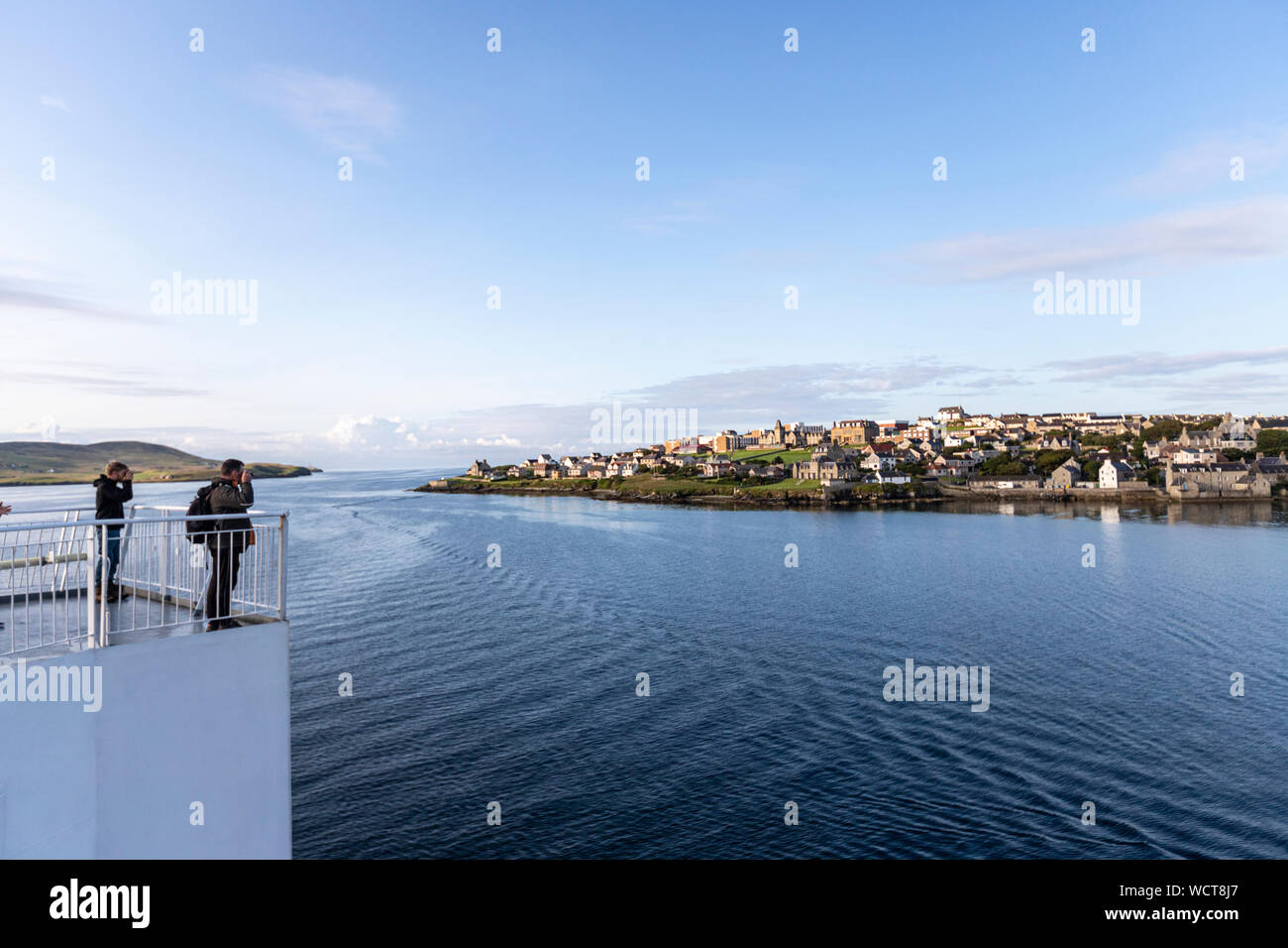 Passenger looking from the deck from, MV Hrossey ferry NorthLink ...