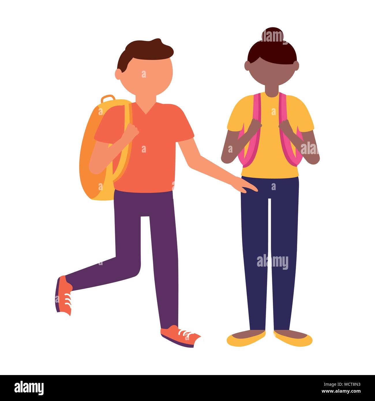 Wanderer woman, isolated Cut Out Stock Images & Pictures - Alamy