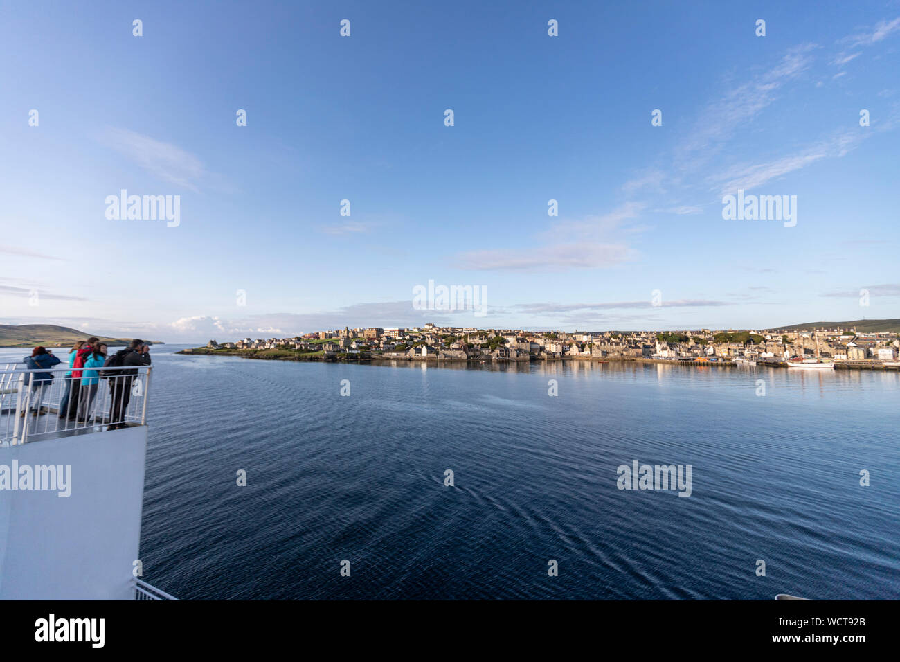 Passenger looking from the deck from, MV Hrossey ferry NorthLink ...