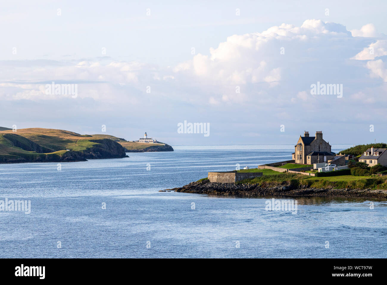 Bressay Lighthouse and Lerwick from, MV Hrossey ferry NorthLink Ferries ...