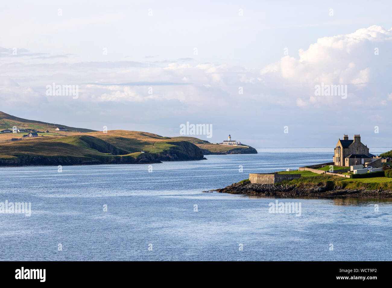 Bressay Lighthouse and Lerwick from, MV Hrossey ferry NorthLink Ferries ...
