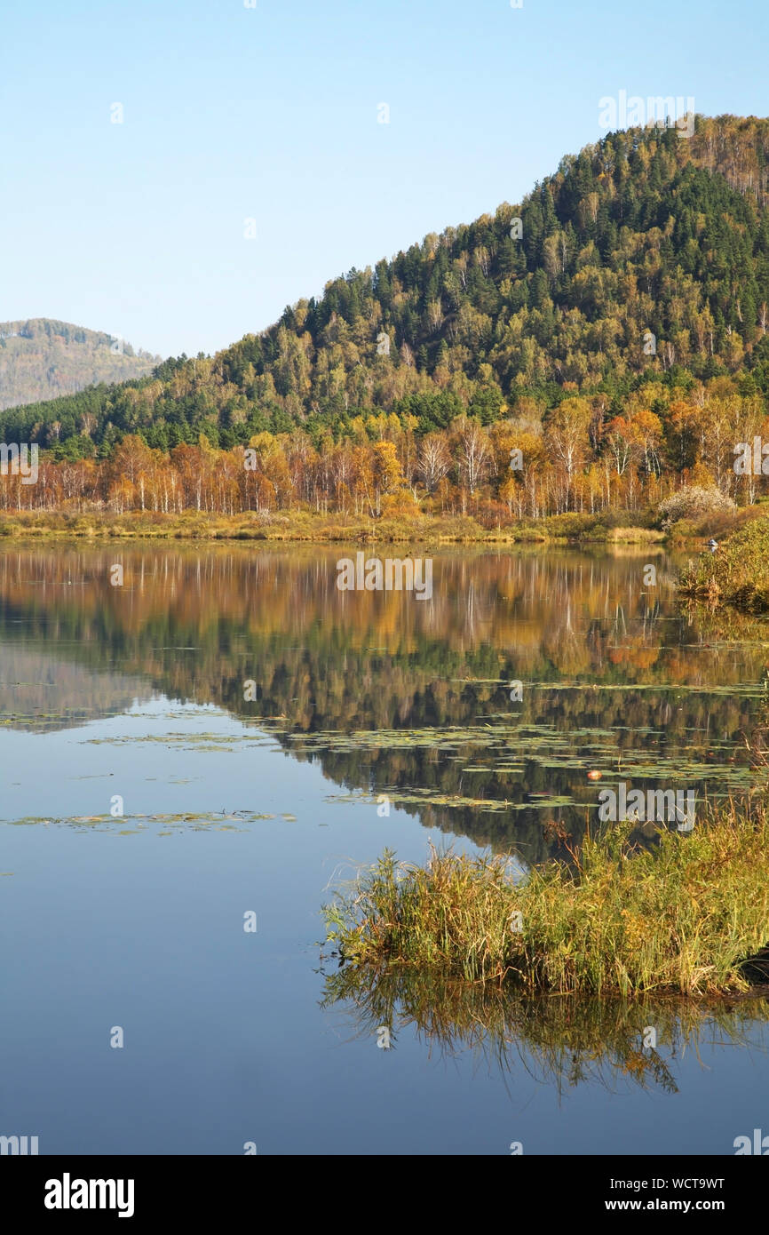 Manzherok lake near Manzherok village. Altai Republic. Russia Stock ...