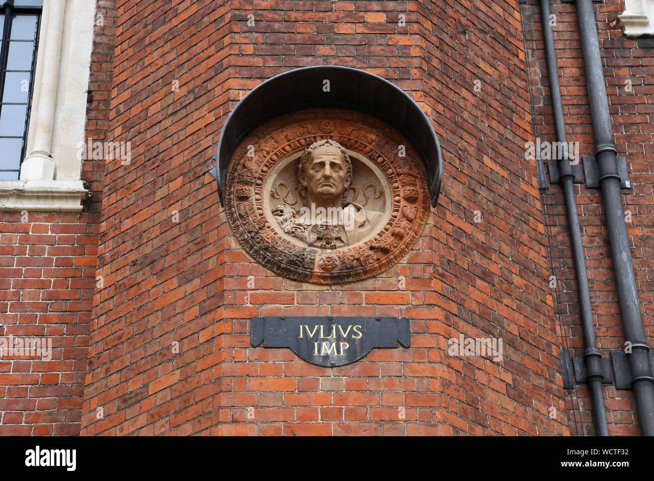 Roman Emperor Julius terracotta roundel, Clock Court, Hampton Court ...