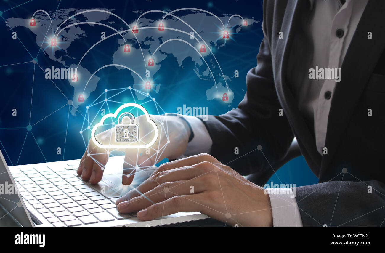 Person laptop map hi-res stock photography and images - Alamy