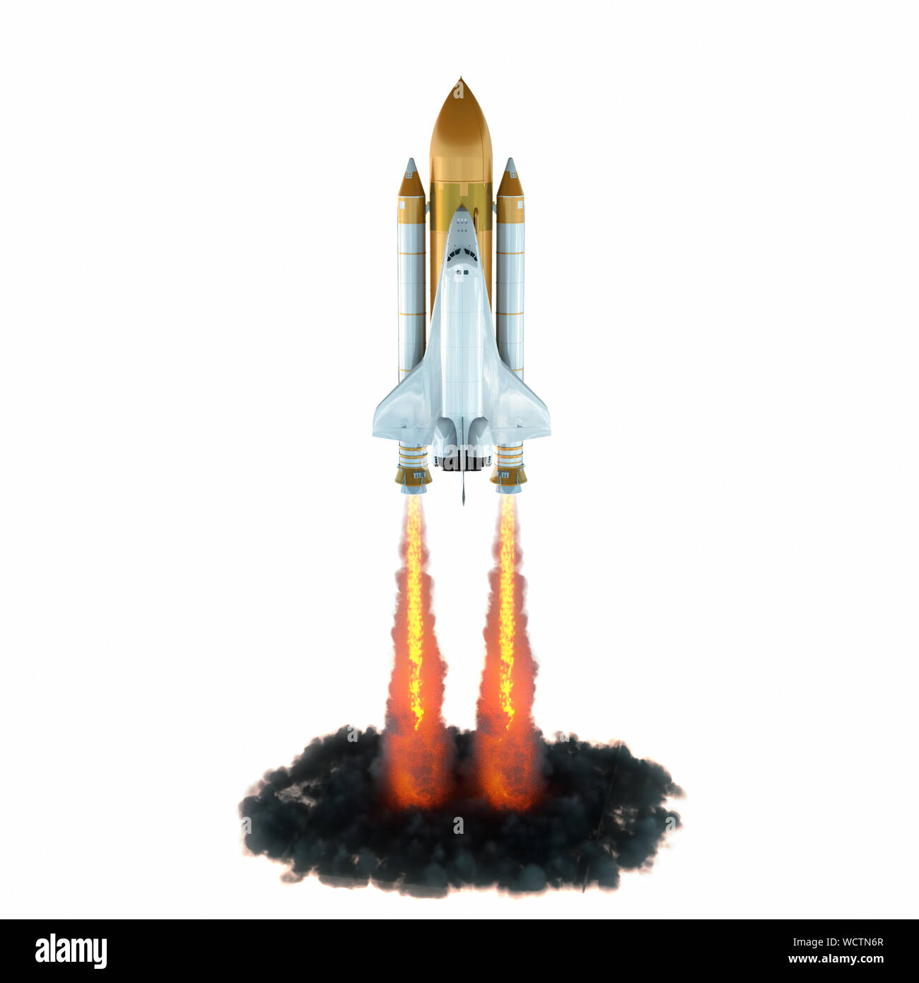 Space Shuttle Launch White Background