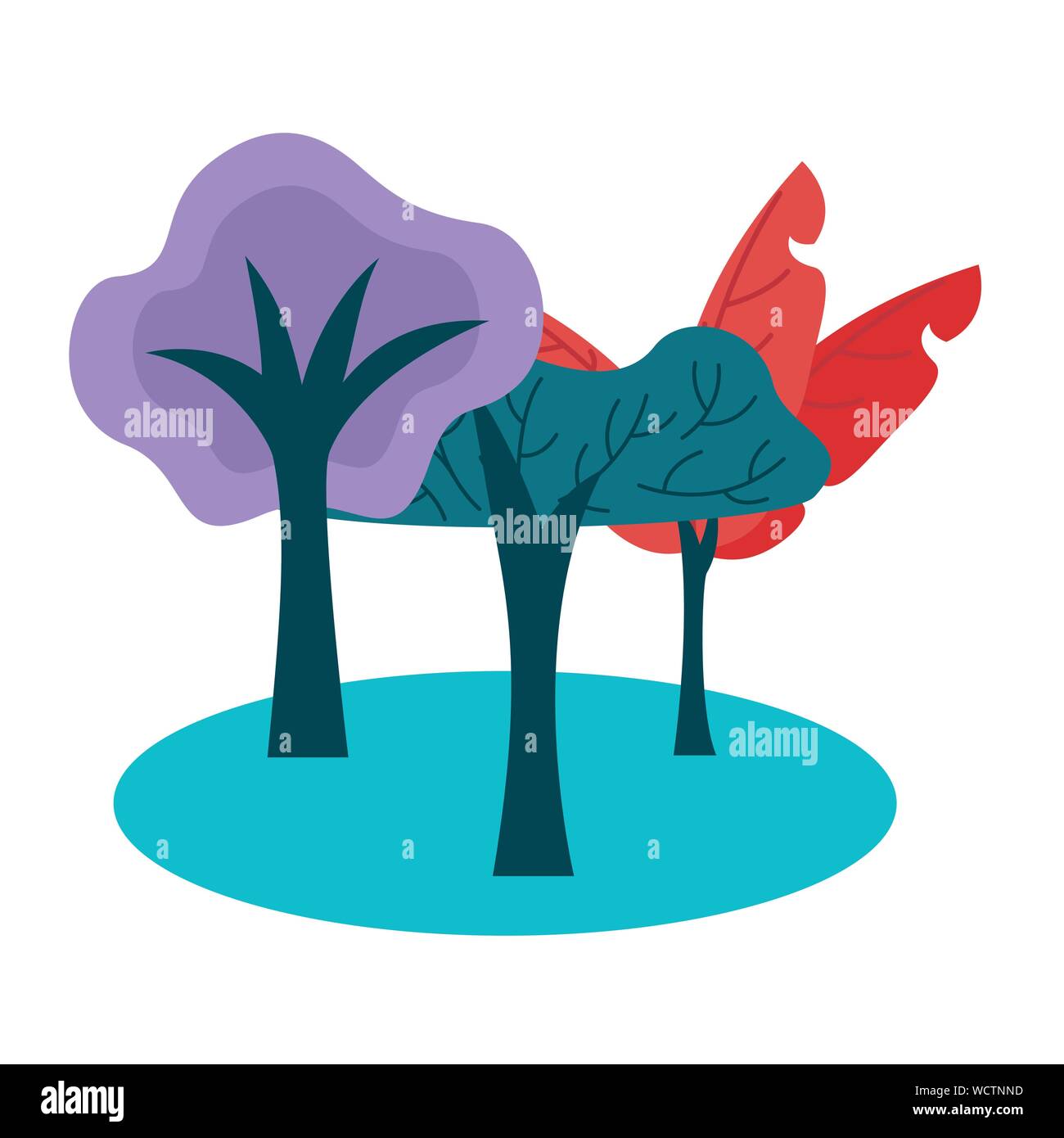 Isolated abstract and season trees design Stock Vector Image & Art - Alamy