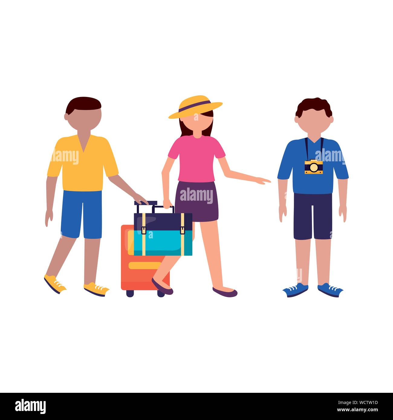 Isolated traveler people vector design Stock Vector Image & Art - Alamy