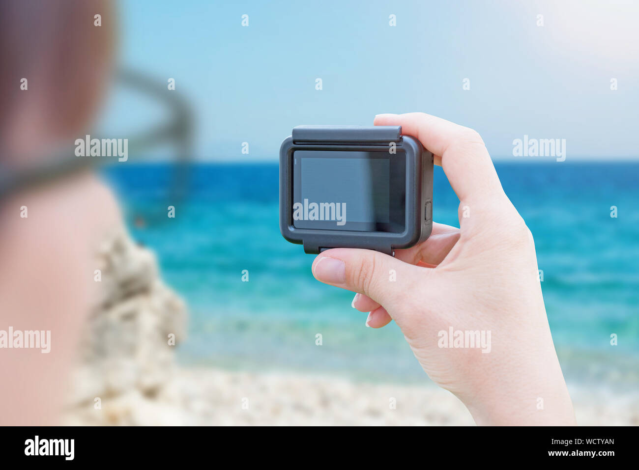 Digital video camera beach hi-res stock photography and images - Alamy
