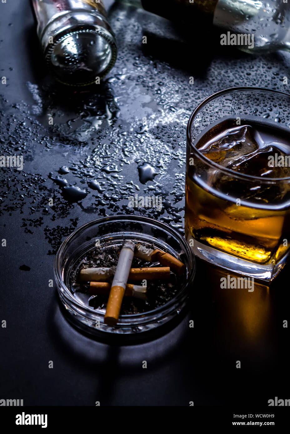 Still life cigarettes in ashtray hi-res stock photography and images ...