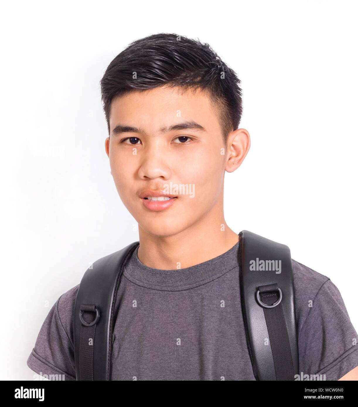 Teenager boy backpack hi-res stock photography and images - Alamy