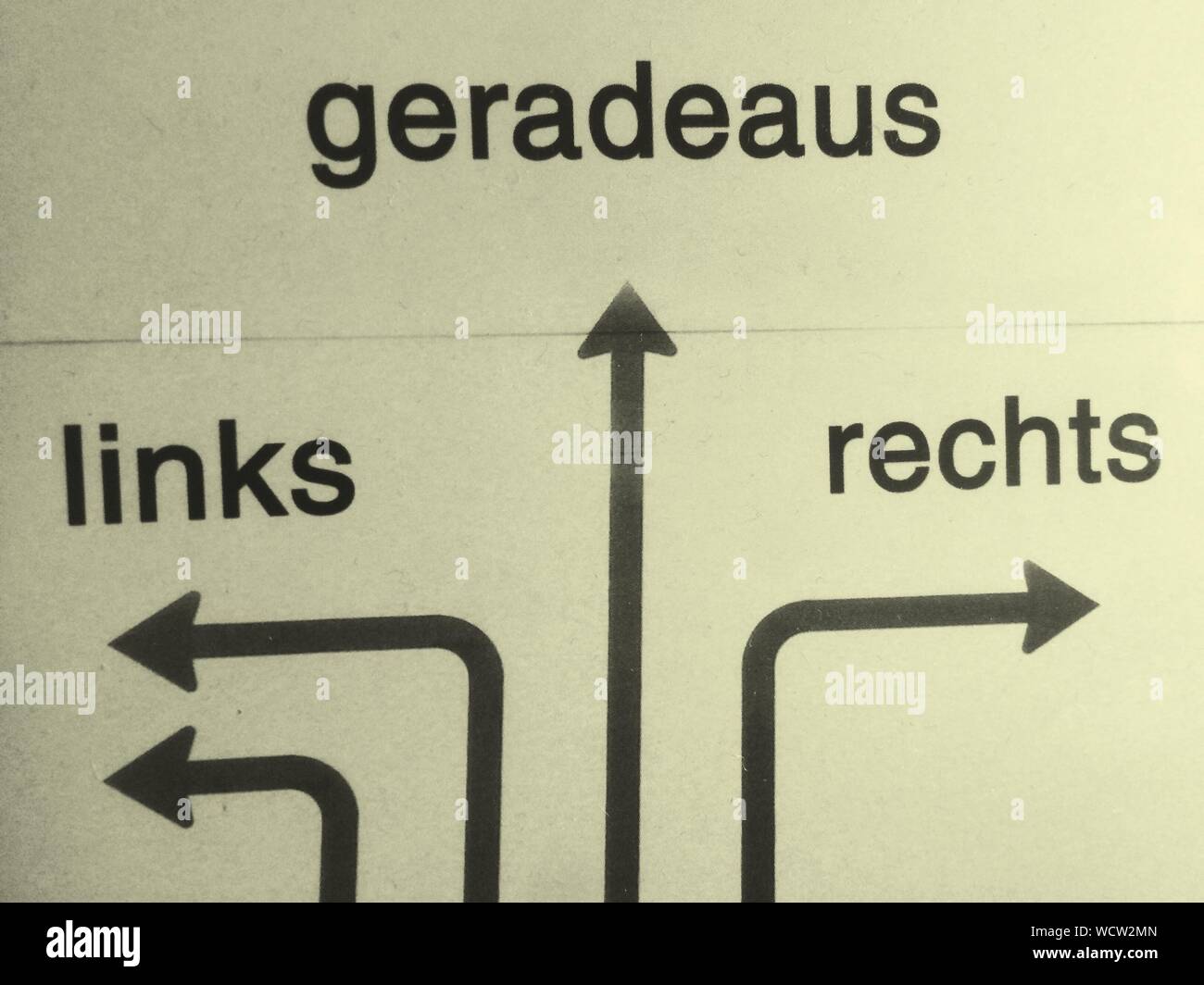 Directions arrow hi-res stock photography and images - Alamy