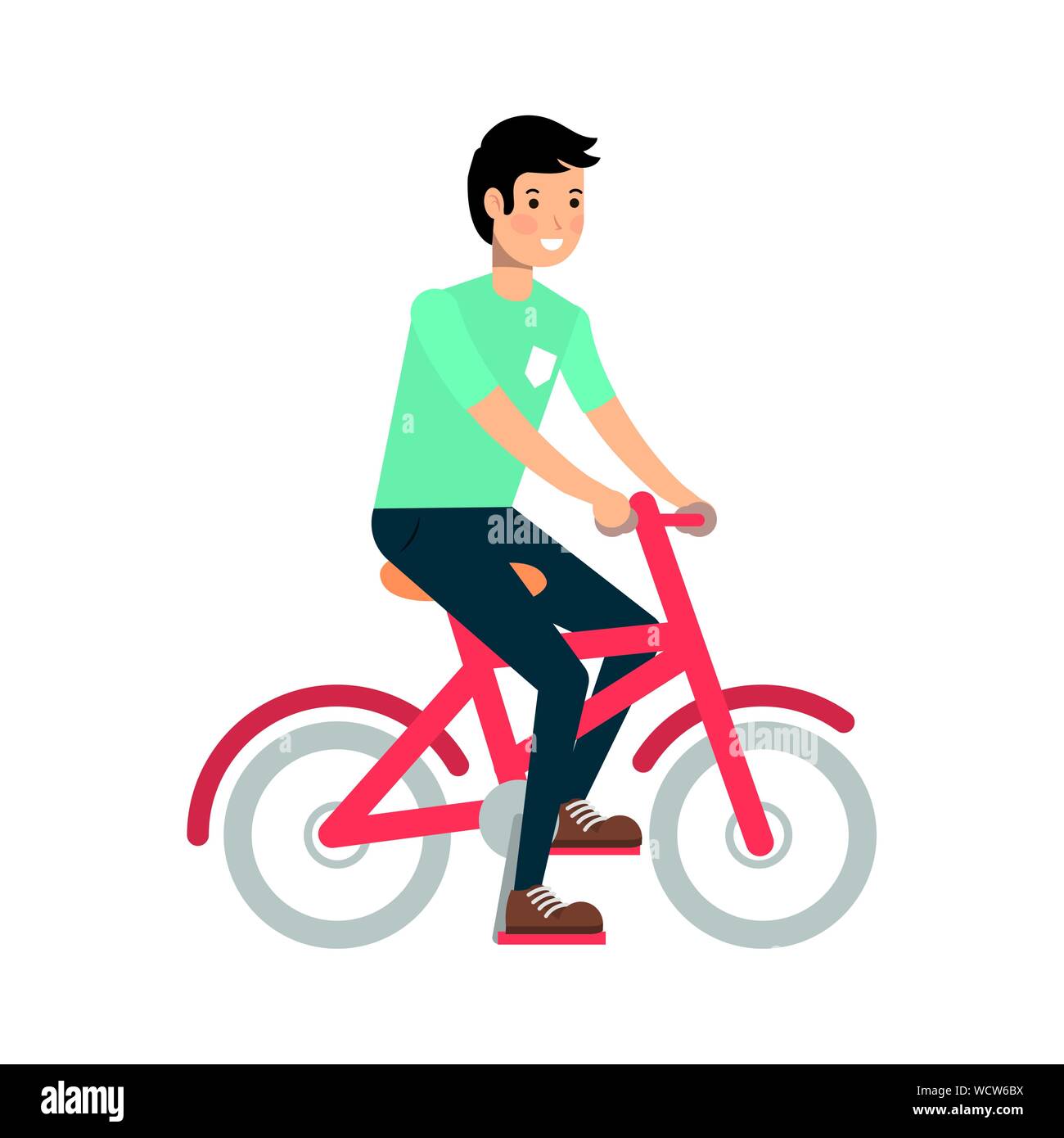 Man riding bike vector design Stock Vector Image & Art - Alamy