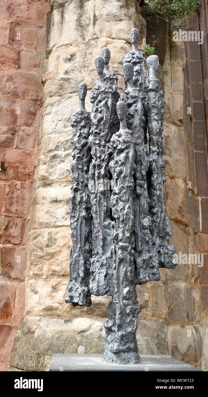 Choir of Survivors statue Coventry Cathedral West Midlands England UK ...
