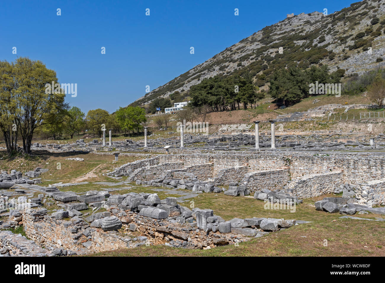 Ancient Ruins at archaeological site of Philippi, Eastern Macedonia and ...