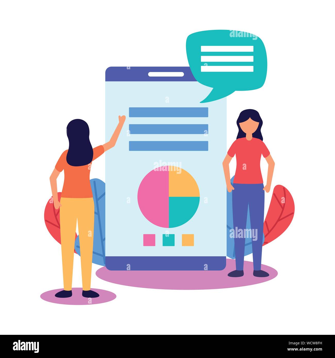 Avatar women with teamwork icon vector design Stock Vector Image & Art ...